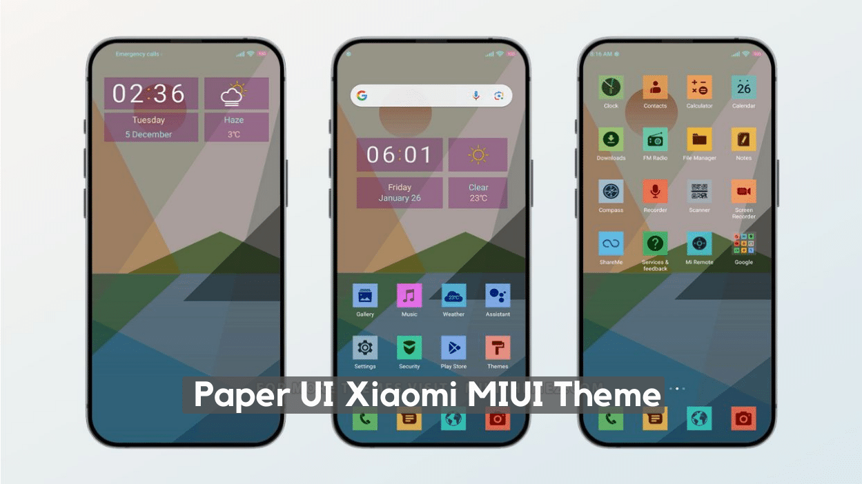 Paper Ui Miui Theme Download For Xiaomi With Minimal Experience Miui
