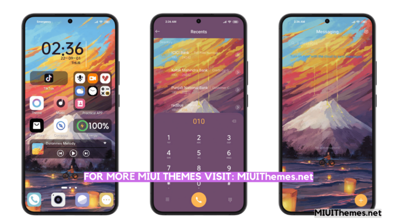 Sea yunshan MIUI Theme for Xiaomi with Beautiful Widget - MIUI Themes