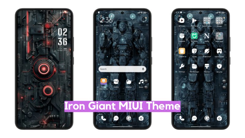 Iron Giant MIUI Theme for Xiaomi with Minimal Experience - MIUI Themes