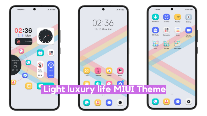 Light Luxury MIUI Theme for Xiaomi with Dynamic Experience - MIUI Themes