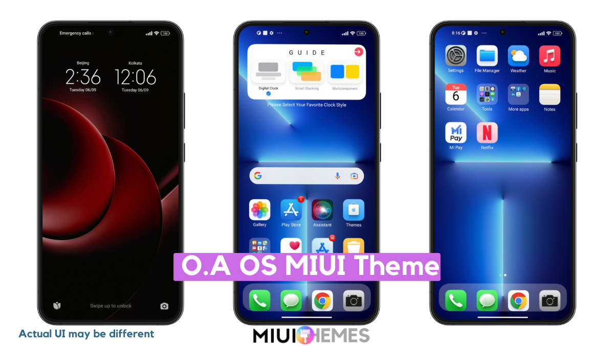 O.A OS MIUI Theme for Xiaomi with iOS Icons - MIUI Themes