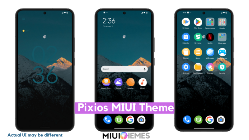Pixios MIUI Theme for Xiaomi with Pixel Experience - MIUI Themes